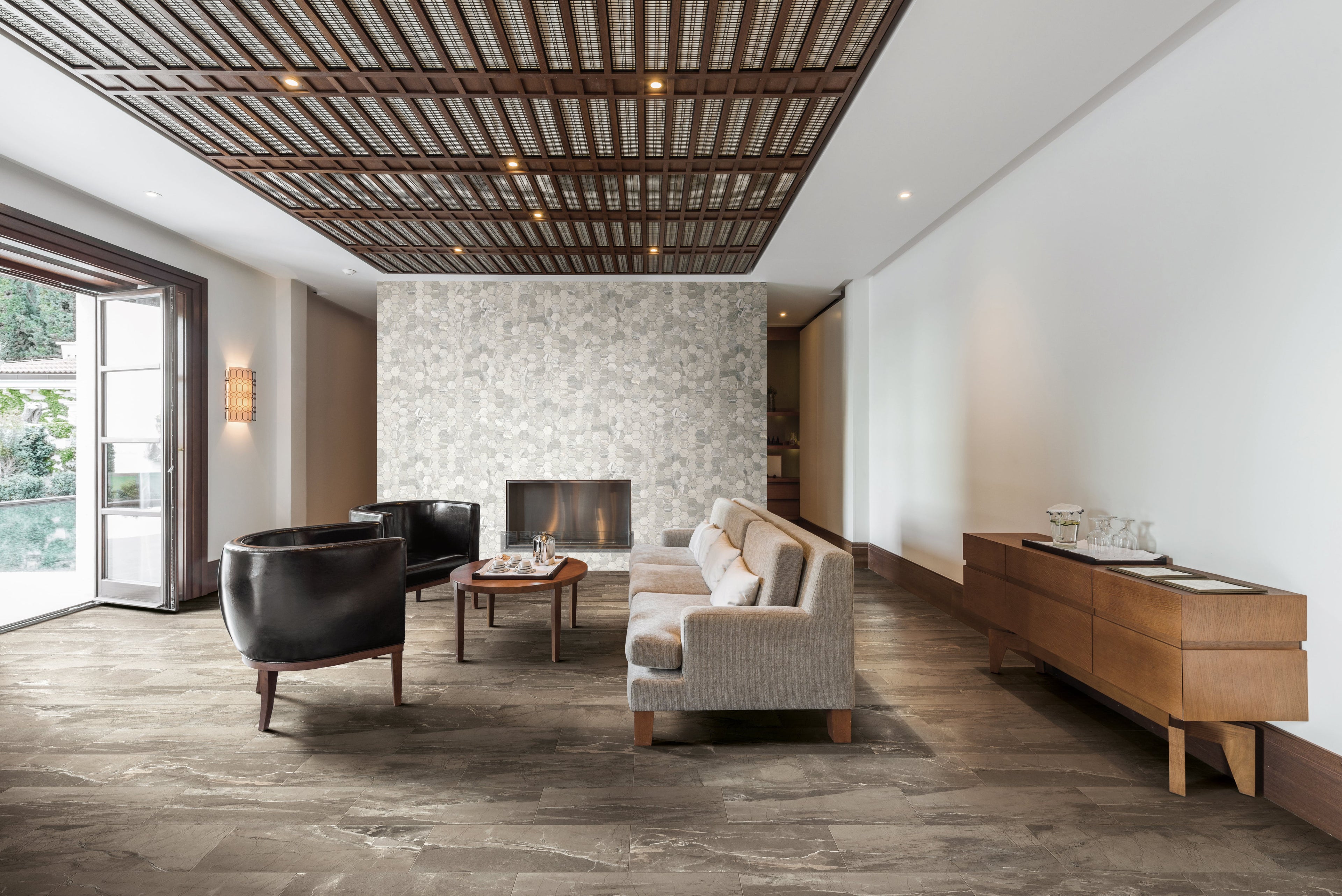 Absolute 3x3 Matte Porcelain Hexagon Mesh Mosaic Tile in White – MILE®stone
