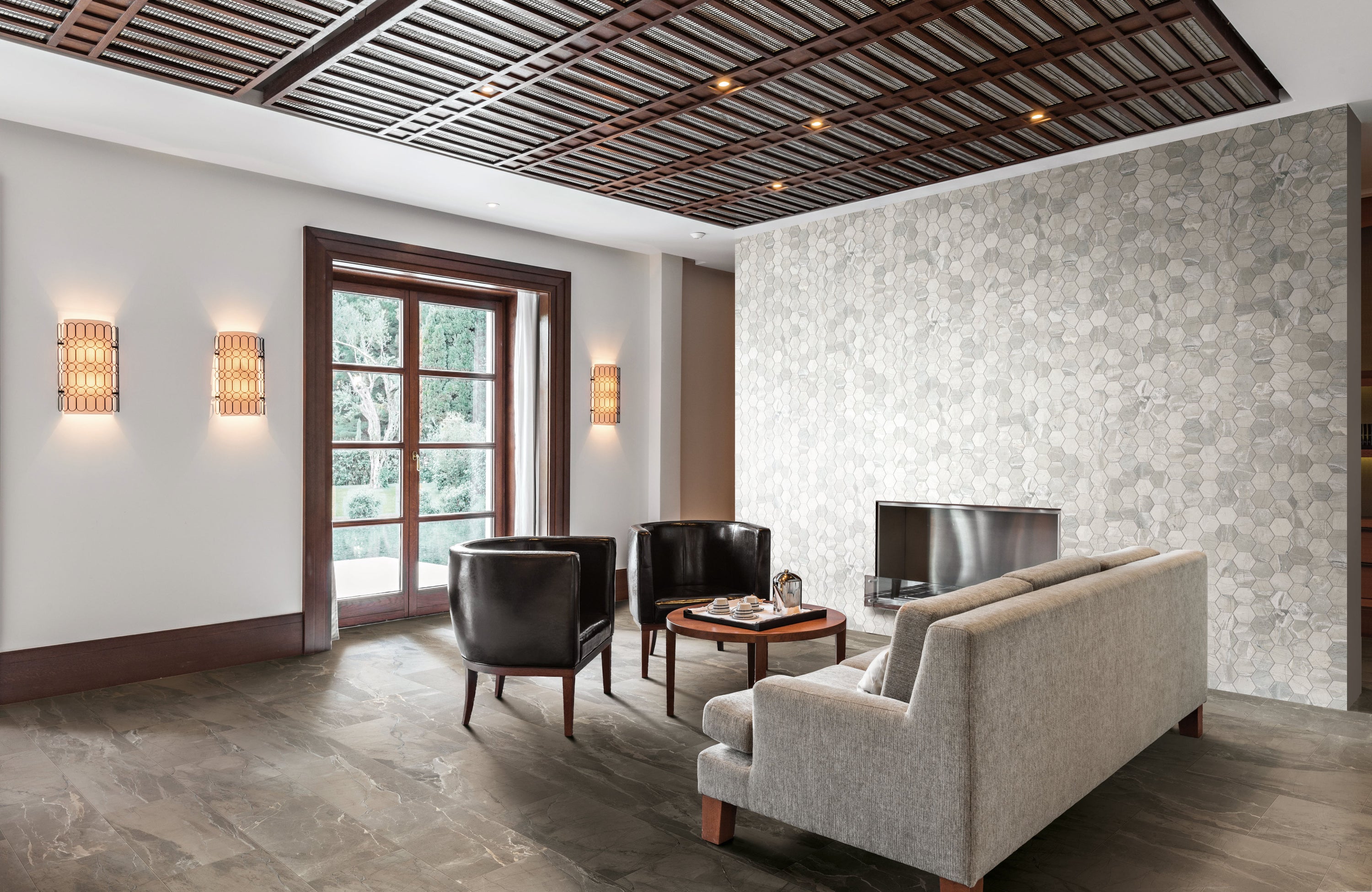 Absolute 3x3 Matte Porcelain Hexagon Mesh Mosaic Tile in White – MILE®stone