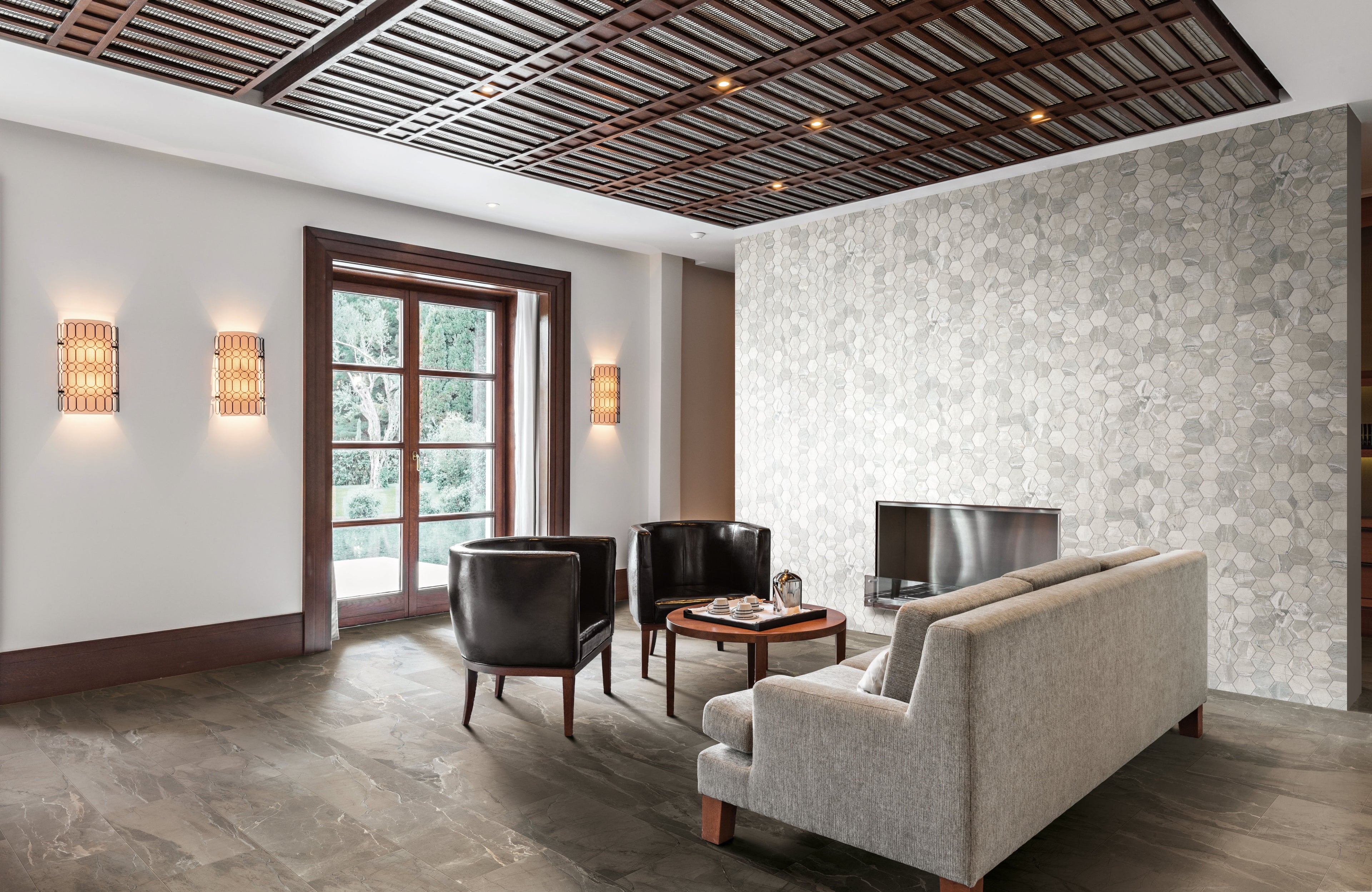 Absolute 3x3 Matte Porcelain Hexagon Mesh Mosaic Tile in White – MILE®stone