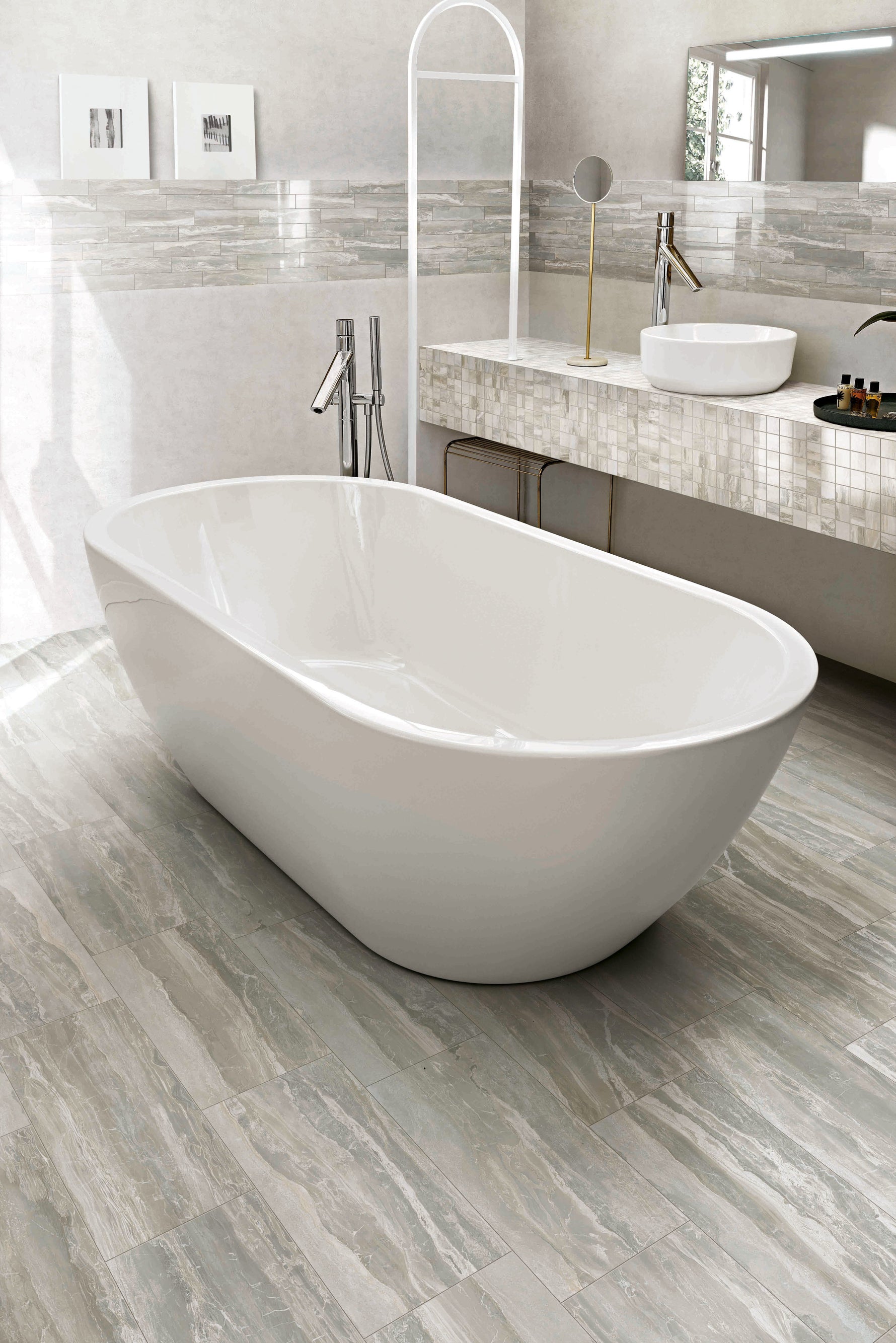 Breccia 12x24 Matte Porcelain Tile in Silver – MILE®stone