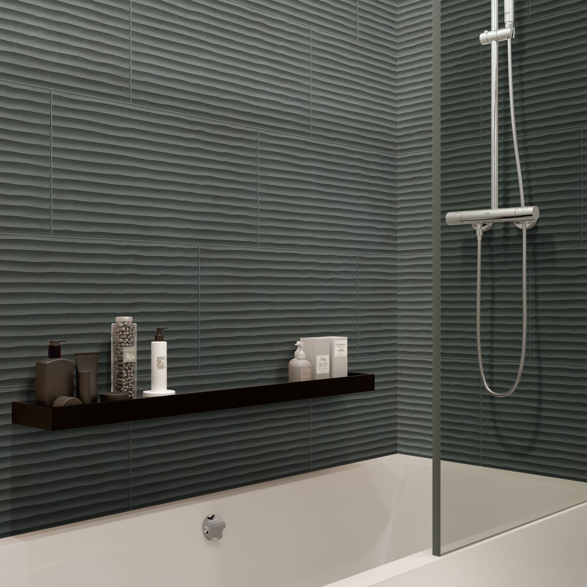 Earthen 12x24 Flute Porcelain Tile in Marine – MILE®stone