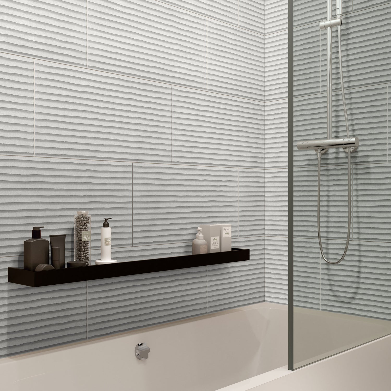 Earthen 12x24 Flute Porcelain Tile in Smoke – MILE®stone