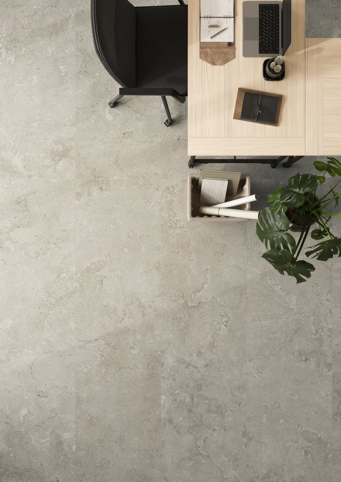 EcoStone 24x48 Matte Porcelain Tile in Cross-Cut Mist – MILE®stone