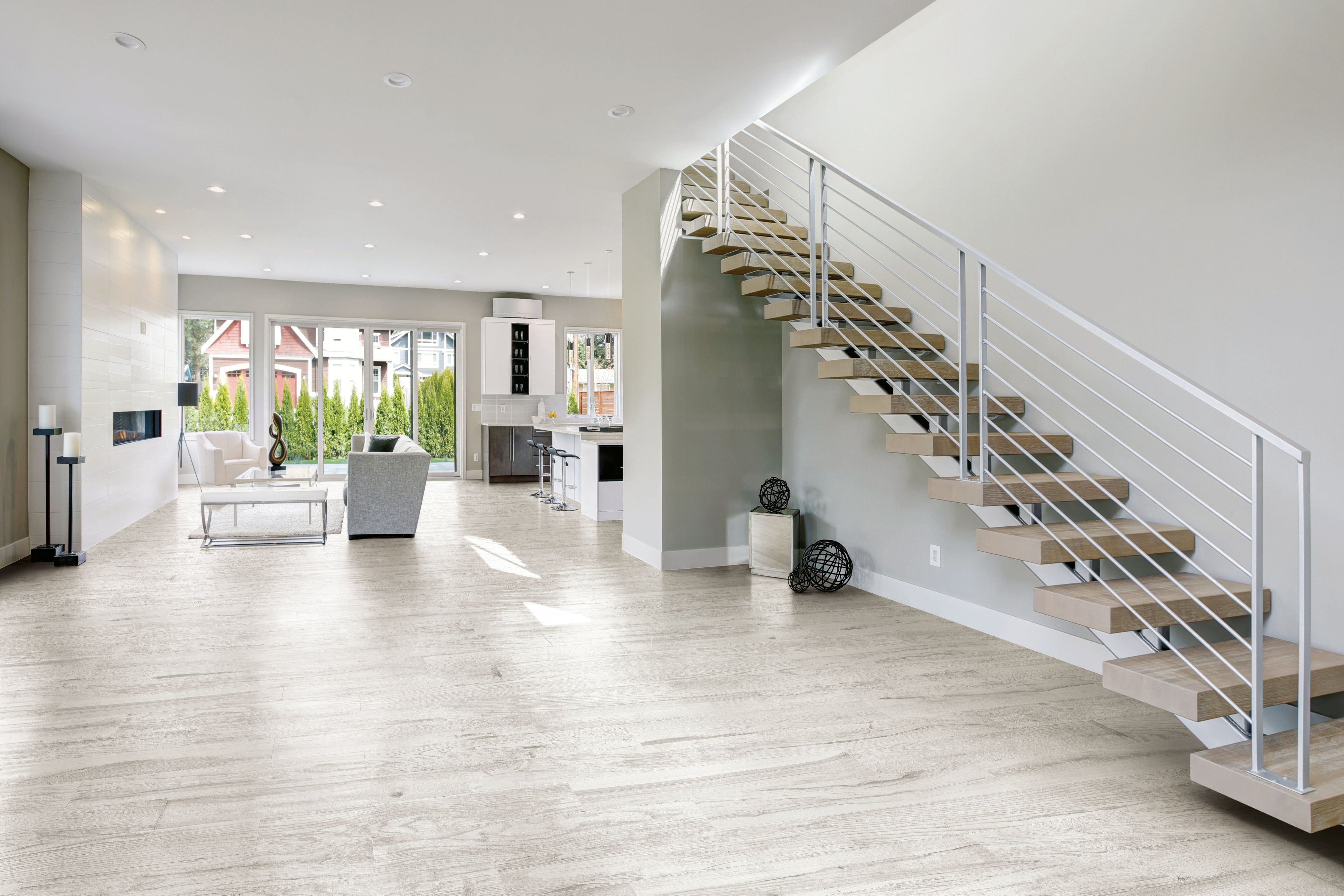 Lacquered Wood 6x36 Glossy Porcelain Tile in White – MILE®stone