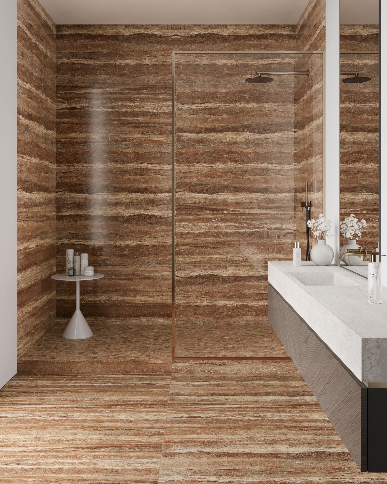 Travertine 3x3 Matte Porcelain Hexagon Mesh Mosaic Tile in Bold – MILE ...