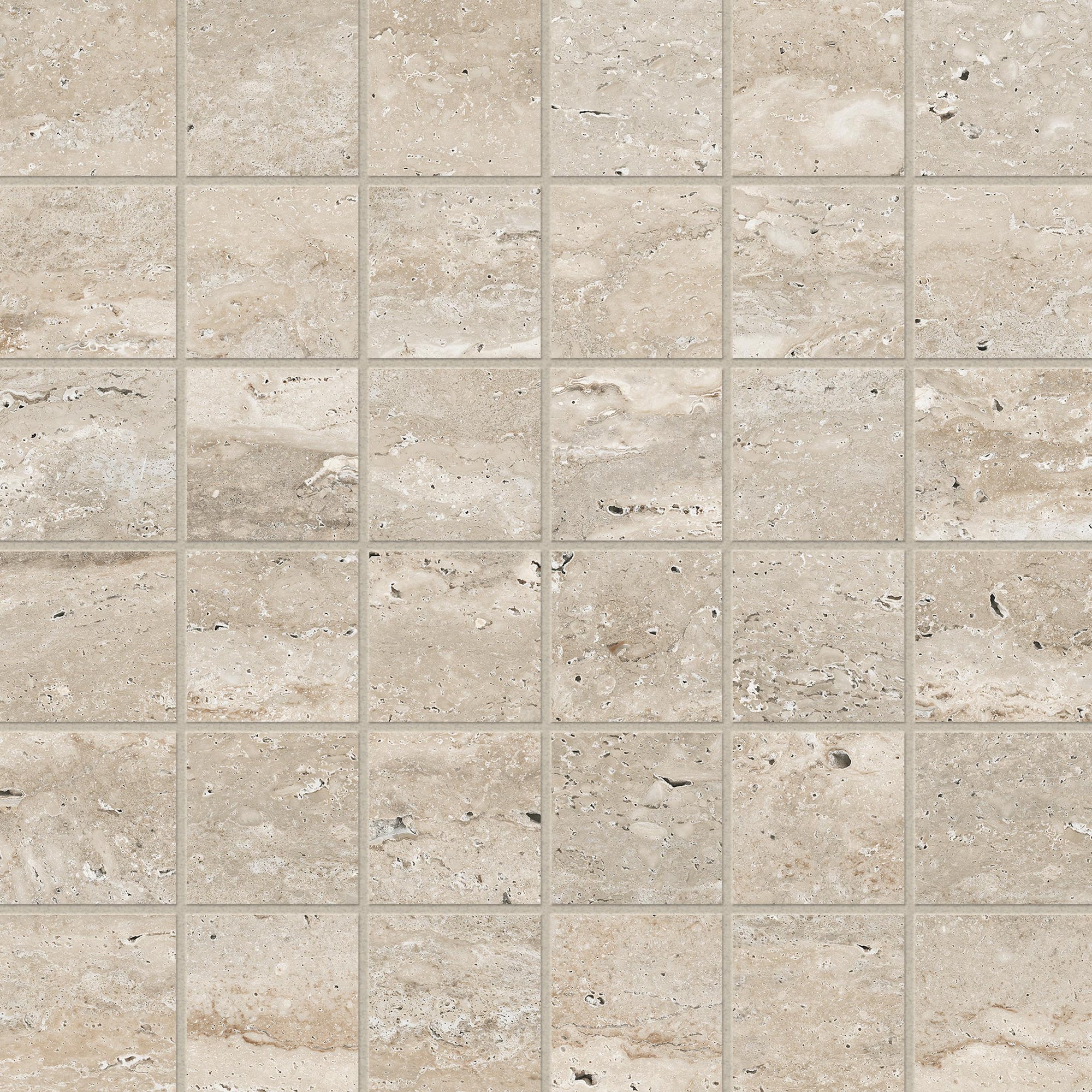 Travertine 2x2 Polished Porcelain Mesh Mosaic Tile in Navona – MILE®stone