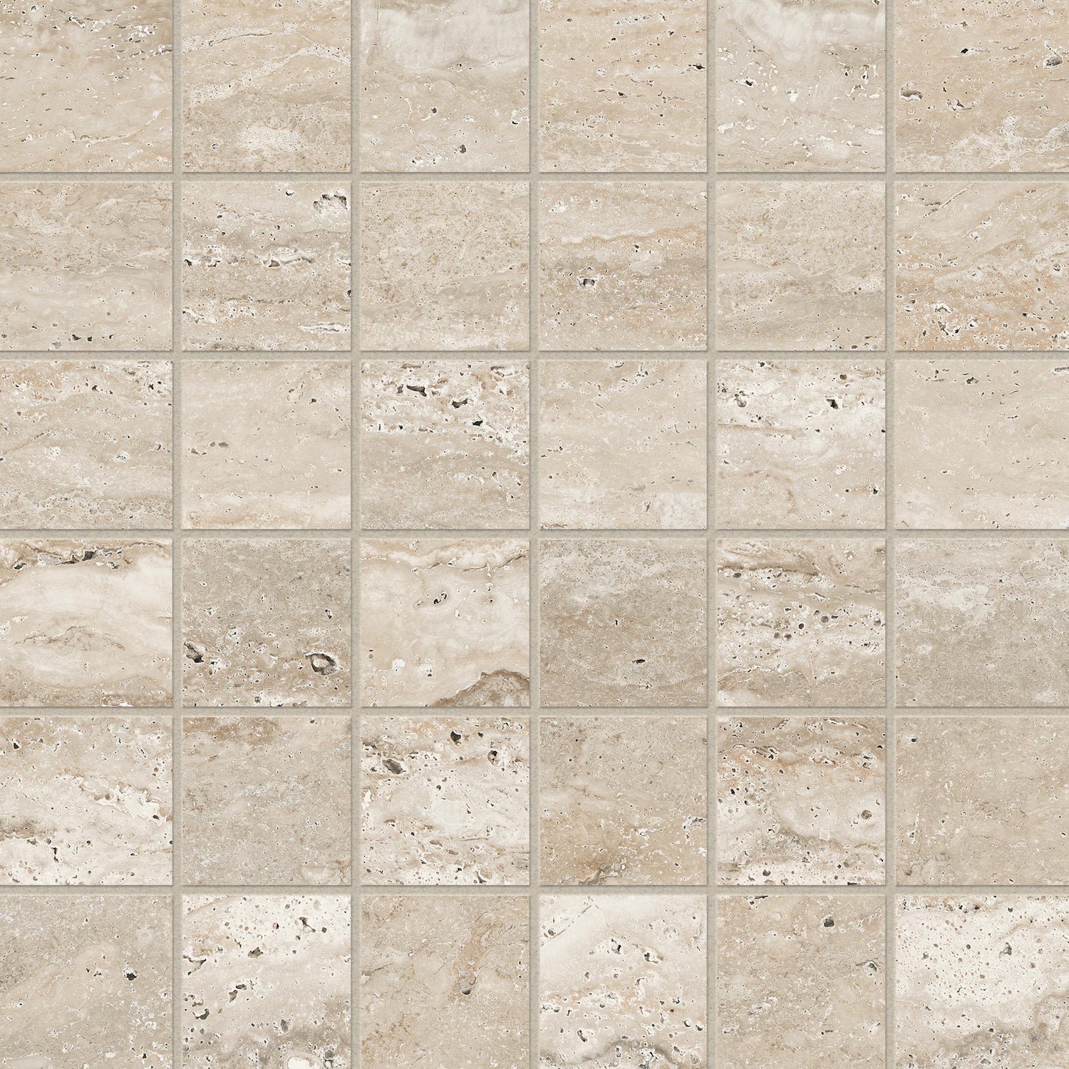 Travertine 2x2 Polished Porcelain Mesh Mosaic Tile in Navona – MILE®stone