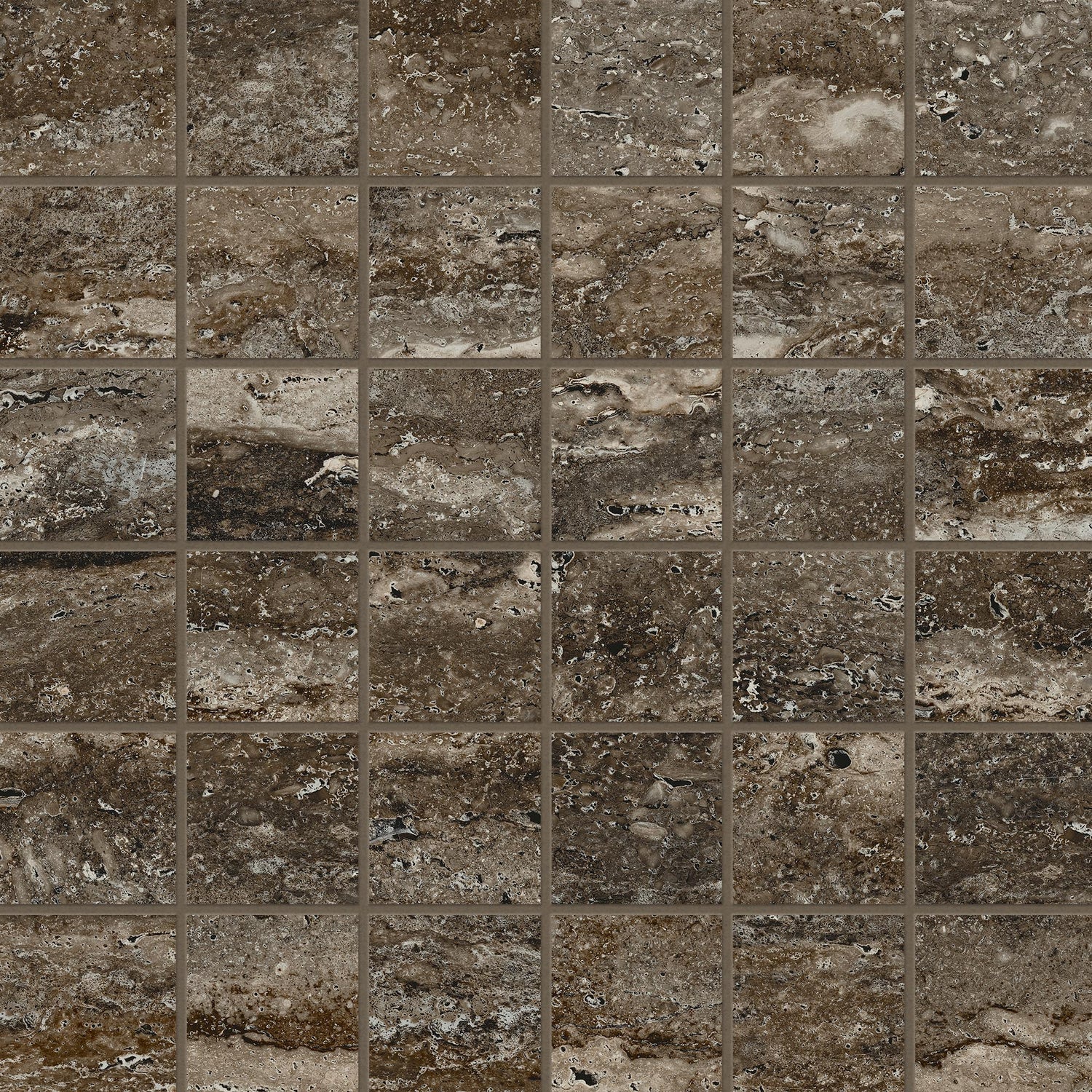 Travertine 2x2 Matte Porcelain Mesh Mosaic Tile in Titanium – MILE®stone
