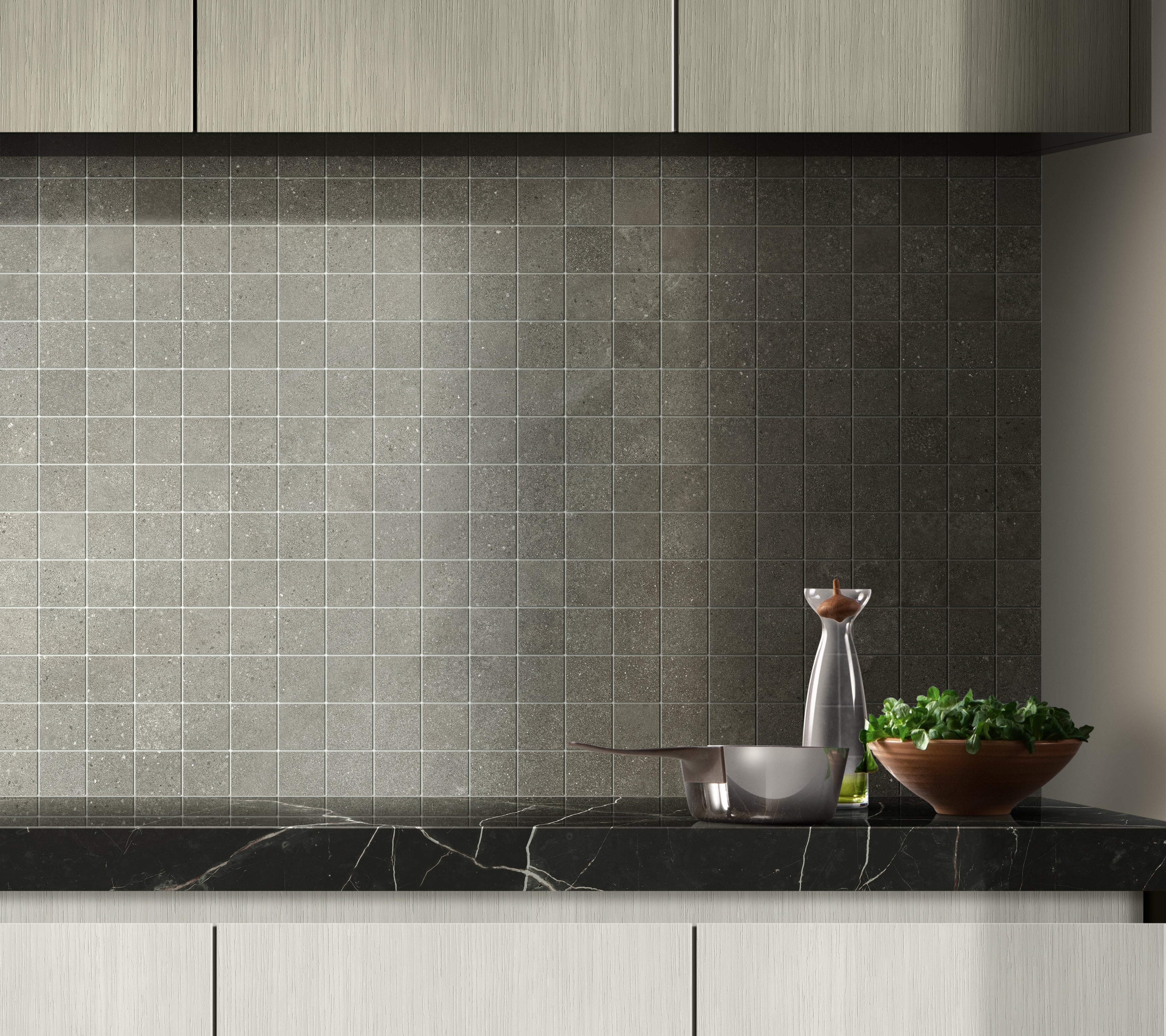 Tycoon 2x2 Matte Porcelain Mesh Mosaic Tile in Storm Grey – MILE®stone