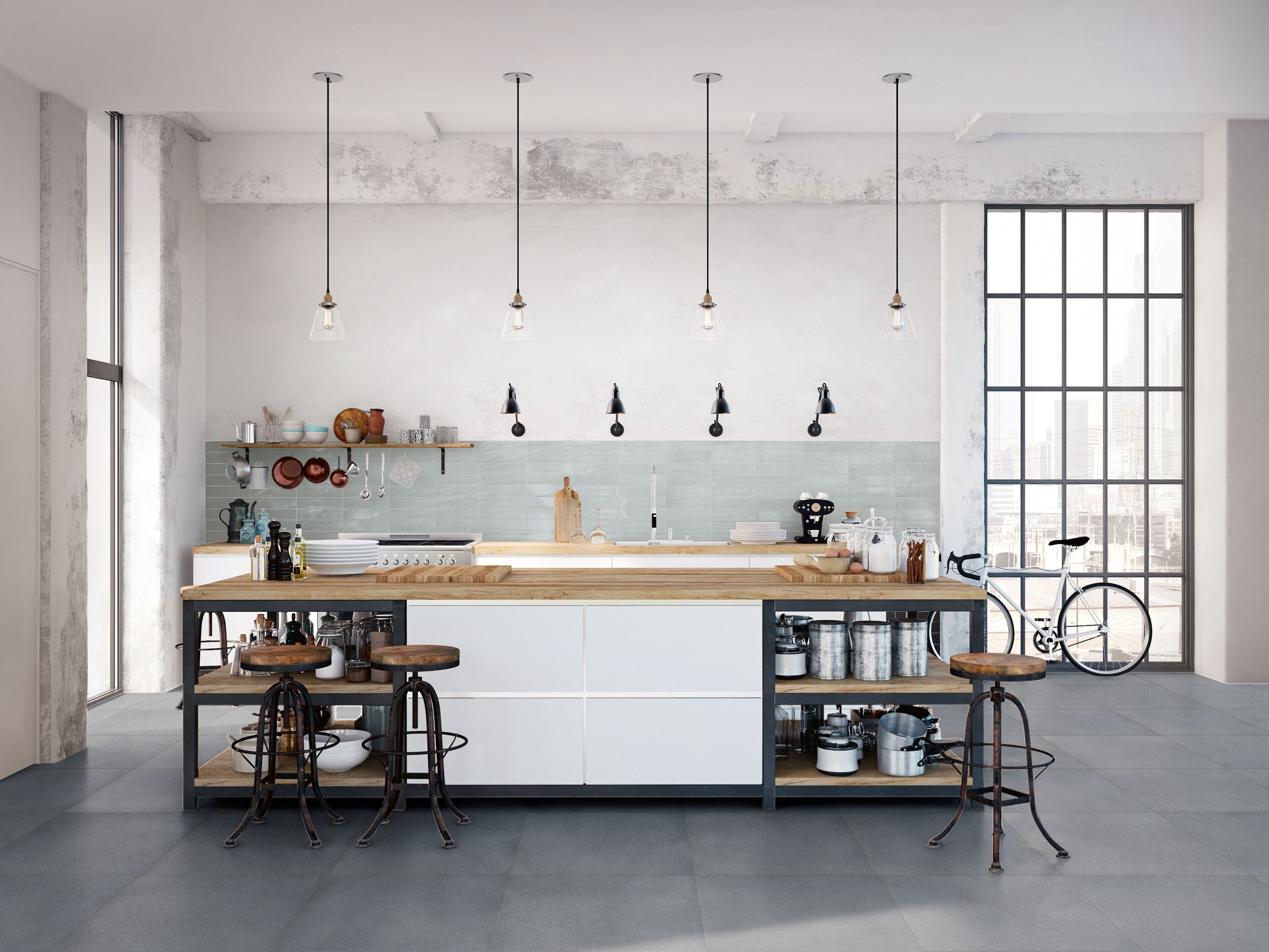 Urban Living 24x24 Raw Porcelain Tile in Dust Blue – MILE®stone