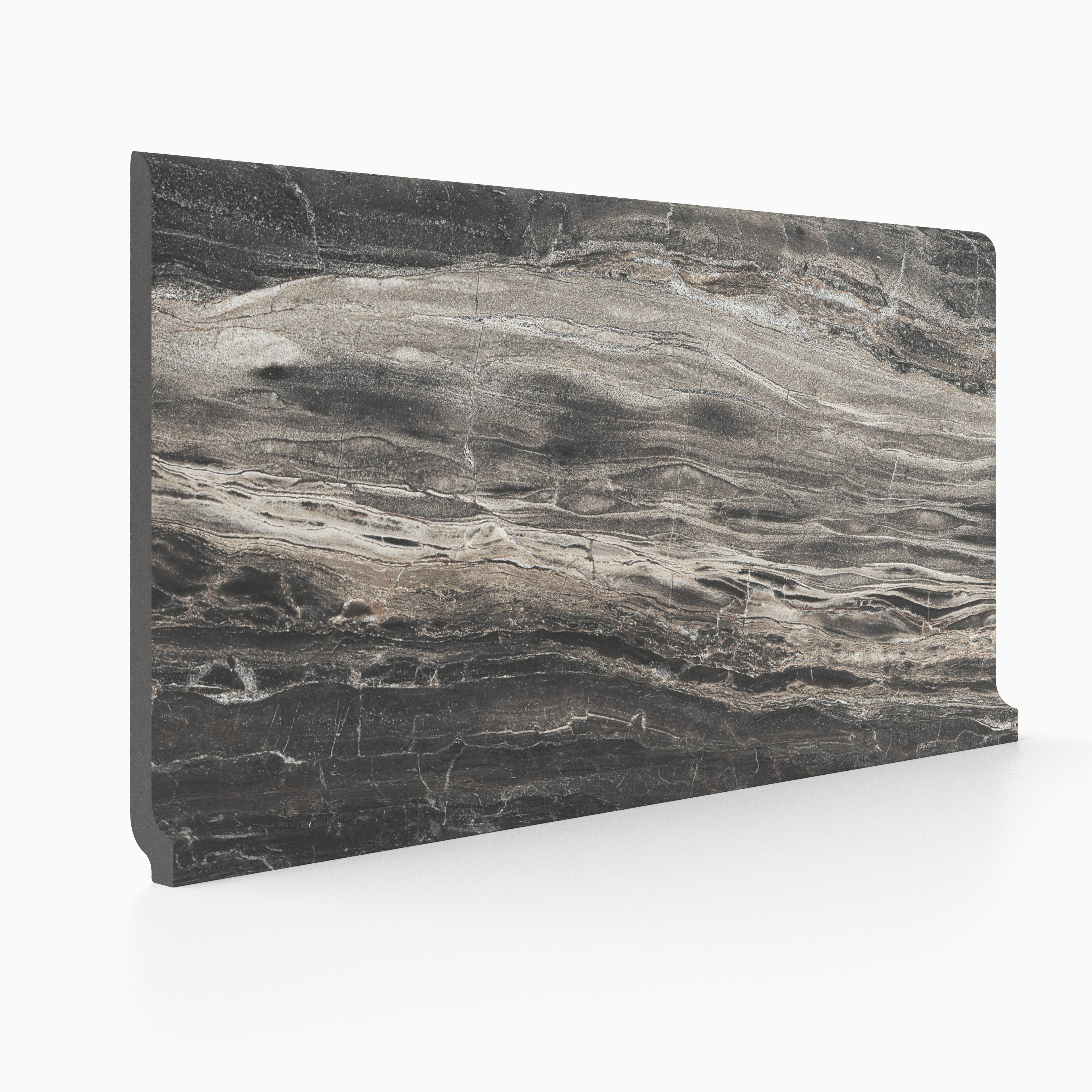 Breccia 6x12 Matte Porcelain Cove Base Tile in White – MILE®stone