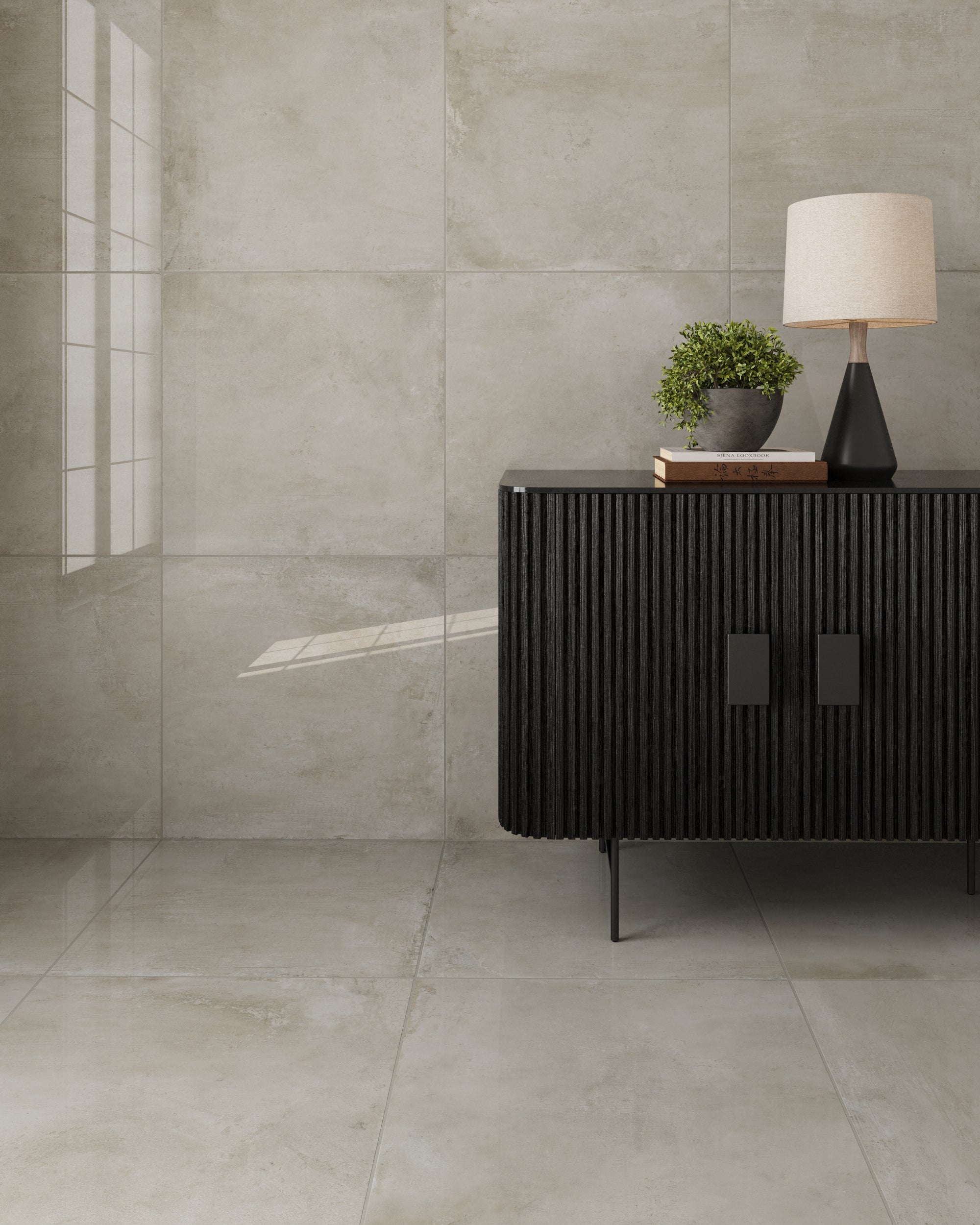 +One 24x24 Polished Porcelain Tile in Greige – MILE®stone